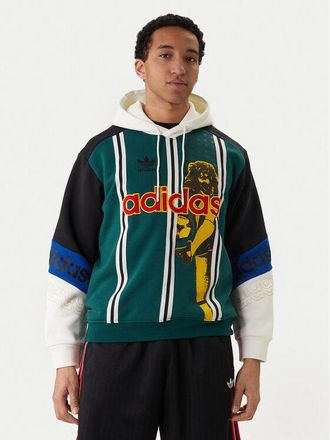 adidas Sweatshirt Archive Football Graphic KD1438 Gr&uuml;n Loose Fit