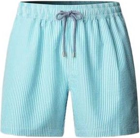 Fa&ccedil;onnable Short de bain ray&eacute; en seersucker