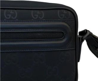 Gucci Monogram Embossed Messenger Bag