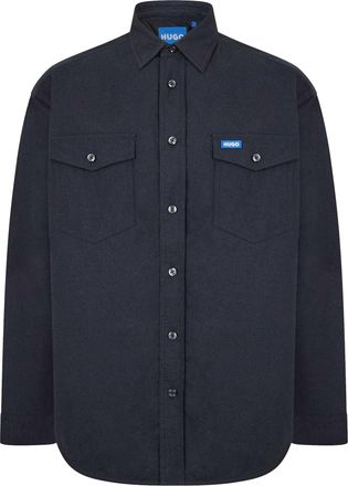 HUGO BOSS Hugo - Ebad Hemdjacke f&uuml;r Herren, Lang&auml;rmlig (Schwarz)