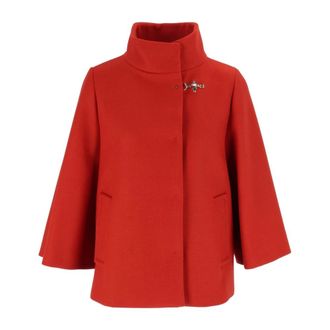 Fay Femme, Vestes, Rouge, Taille: 38 FR Cappa Gancio - Foderata