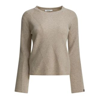 Max Mara Feinstrickpullover mit Rundhalsausschnitt - - Knitwear - Damen - Beige - L