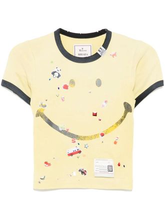 Miharayasuhiro t-shirt à imprimé graphique - Jaune