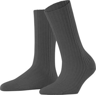 Falke Cosy Wool Boot W So Laine Viscose Cachemire Unies Chaussettes, Gris Flanell 3210, 39-42 Femme