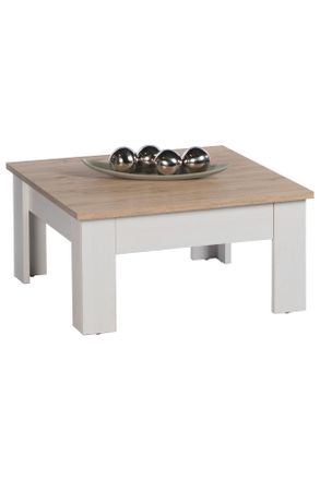 Livetastic Couchtisch, Wei&szlig;, Eiche, L&auml;rche, Holzwerkstoff, 1 Schubladen, eckig, 78x40x78 cm, Stauraum, Wohnzimmer, Wohnzimmertische, Couchtische, Couchtische mit