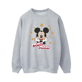 Disney Mickey Mouse Stars Sweatshirt f&uuml;r Damen (Grau)