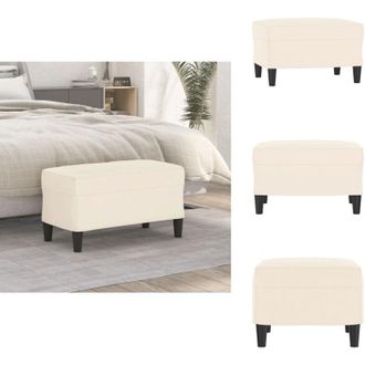 vidaXL Vidaxl - Banc Cr&egrave;me 70x35x41 cm Velours - Banc Design - Banc Entr&eacute;e - Banc Velours - Meuble Salon - Chaise Assise
