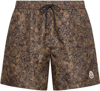 Moncler Moncler Paisley Print Swim Shorts, Men, Blue, Size: Xxl