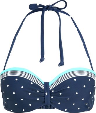 Lascana Damen Bandeau-Bikini-Top wattierte Cups, abnehmbare Tr&auml;ger, atmungsaktiv f&uuml;r einen sicheren Halt