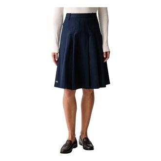Lacoste Jupe midi pliss&eacute;e - Femme - Jupes - Bleu - Taille: 38 FR