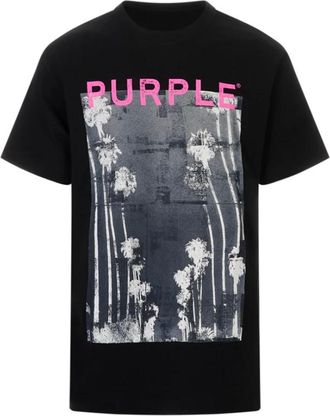 Purple Homme, Tops, Noir, Taille: M Painted Wordmark Tee