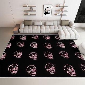 Generic Tapis Imprim&eacute; Antid&eacute;rapant 160 x 230 cm, Tapis Dessin Anim&eacute; R&eacute;tro Sombre Cr&acirc;ne pour Adolescent Gar&ccedil;on Fille Adulte - Paillasson pour Salon Chambre &agrave; C