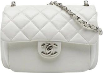 Chanel Pre-owned Classic Flap Crossbody - Femme - Pre-owned - Blanc - Taille: ONE Size