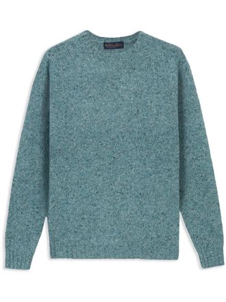 Brooks Brothers pull mouchet&eacute; &agrave; col rond - Bleu
