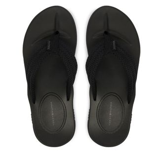 Tommy Hilfiger Zehentrenner Tommy Hilfiger Molded Padded Hilfiger B Sandal FM0FM05901 Schwarz