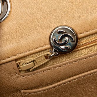 Chanel Hobo Bags - Mini Square Classic Lambskin Single Flap - Gr. unisize - in Braun - f&uuml;r Damen