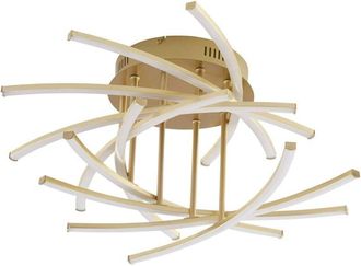 Lindby Led Deckenleuchte Flakira aus Aluminium dimmbar für Wohnzimmer & Esszimmer von Lindby