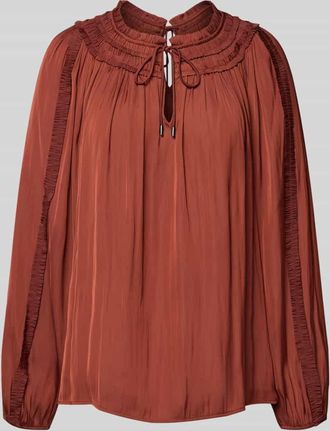 s.Oliver Black Label Regular Fit Langarmblusen mit Rüschen