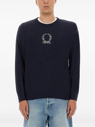 Moschino sweat à logo brodé - Bleu