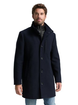 Tom Tailor Herren 1048486 Wollmantel, 10668 - Sky Captain Blue, XL EU