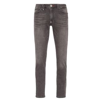 Philipp Plein Homme, Jeans, Gris, Taille: W36 Denim Pantalons Slim Fit Basic