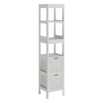 Vicco Badschrank Wei&szlig; Vilda 30x144x30 cm - Hochschrank, Schmale Bauweise - ideal f&uuml;r kleine Badezimmer