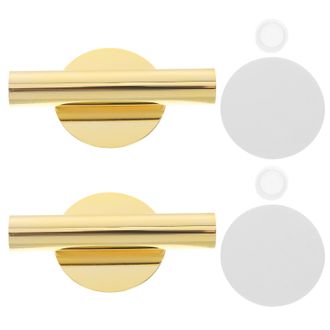 Hemobllo 2 St&uuml;ck Metall Wandvasen ohne Bohren Kleine Vertikale Blumenhalter in Gold Minimalistische Wanddeko f&uuml;r Wohnzimmer und Schlafzimmer