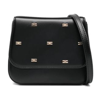 Elisabetta Franchi La Mia Bambina Mini-Umh&auml;ngetasche mit Logo-Verzierung - - Bags - Damen - Schwarzk - ONE SIZE