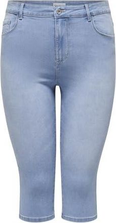 Only Carmakoma Femme Caraugusta Hw SK Knickers DNM Bj13333 Short en Jean, Light Blue Denim, 54 EU