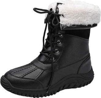 Generic Bottes de neige pour femme - Imperm&eacute;ables - Tendance - Chaudes - Confortables - Coupe large - Chaussures thermiques d&eacute;contract&eacute;es et moelleuses - Bott