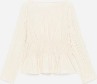 Arket Gesmoktes Oberteil -Beige