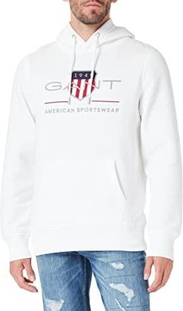 GANT REG Hoodie Sweat À Capuche Archive Shield Regular, Eggshell, S Homme