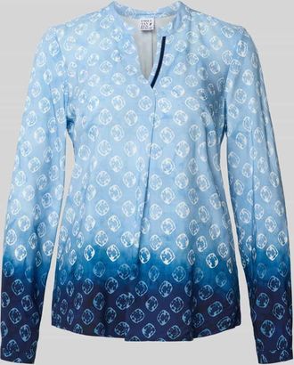 Emily van den Bergh Slim Fit Bluse mit Tunikakragen