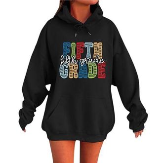 Generic 2026 Printemps Femmes Casual Imprim&eacute; Hiver Sweat &agrave; Capuche Polaire Pull Sweatshirt avec Motif Vie Oc&eacute;an pour un usage quotidien et, Noir, XXL