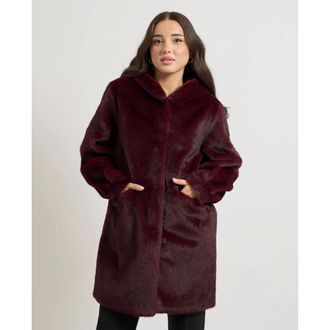 Yes-Zee YES Zee, Femme, Vestes, Rouge, Taille: 46 FR Long Coat with Hood
