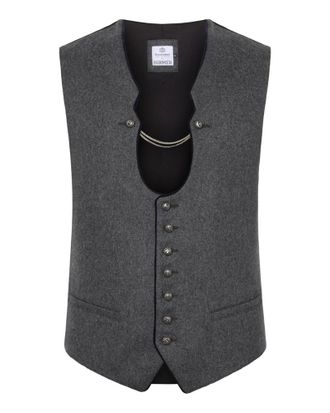 Hammerschmid Trachtenweste Vinzenz in Loden-Qualit&auml;t mit Zierkette in