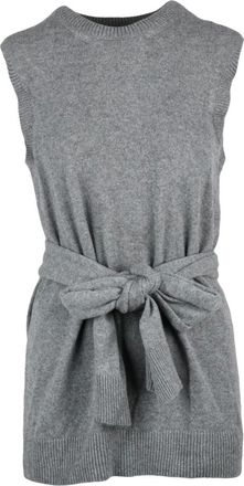 Stella McCartney Femme, Pulls, Gris, Taille: 40 FR Gilet maniche amovibili