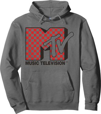Giesswein Logo mit rotem Karomuster Pullover Hoodie