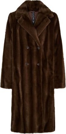 Notyz Notyz - Manteau en fausse fourrure Madrid - Femme - Manteaux - Brun - Taille: 48 FR