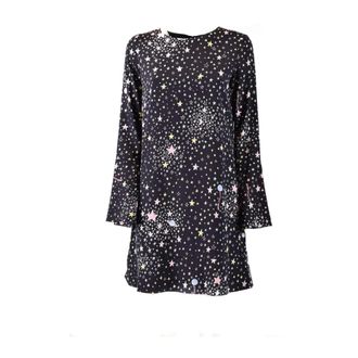 Moschino Robe Manches Longues Imprim&eacute; &Eacute;toiles - Femme - Robes - Noir - Taille: 36 FR