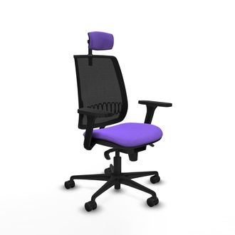 Piqueras y Crespo Alares Verwaltungsstuhl mit 3D-Armlehnen, h&ouml;henverstellbarer Lendenwirbelst&uuml;tze und h&ouml;henverstellbarem Kopfteil und Neigungsverstellung, ausgestattet 