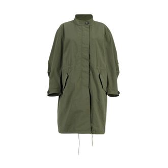 Givenchy Baumwollparka mit Stempelprint - - Coats - Damen - Gr&uuml;n - M