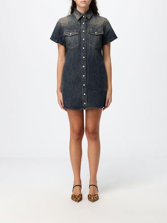 Fendi Slim Fit Mini-Hemdblusenkleid aus Baumwolldenim