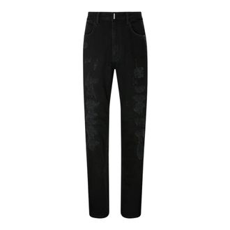 Givenchy Schwarze Baumwoll-Jeans mit Rissen - - Jeans - Herren - Schwarzk - W31