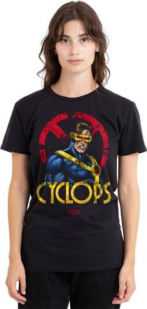 MARVEL Womens X-Men Cyclops Logo Ladies, Black T-Shirt, S
