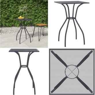 vidaXL Gartentisch Anthrazit 50x50x72 cm Stahlgitter - Gartentisch - Esstisch - Outdoor M&ouml;bel - Terrassenm&ouml;bel - Balkonm&ouml;bel - Home & Living