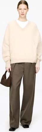 Arket Kleine Veloursledertasche -Braun