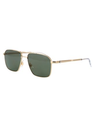 Montblanc Mens Sunglasses Mb0278s Gold-Green Gold-Gold-Green Metal Gold/gold/green