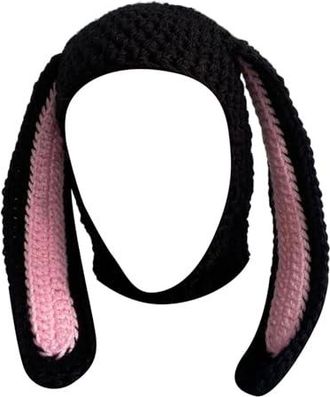 Generic Bonnet Femme Hiver Bonnet Femme Chapeau Femme Hiver Confortable Classique - Capuche Oreilles De Lapin Adulte, Tricot Douillet, Parfait pour Cadeau No&euml;