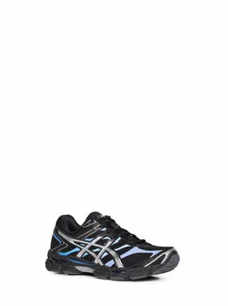 Asics Mens Black And Pure Silver Sneakers Black-Pure Artificial Leather Trainers Black/pure